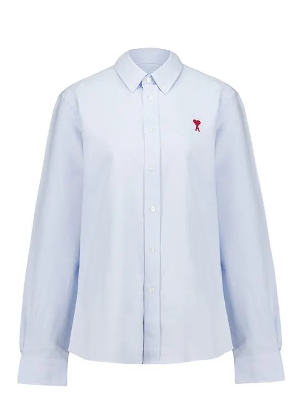 AMI Paris De Coeur Button-down Shirt - Blue
