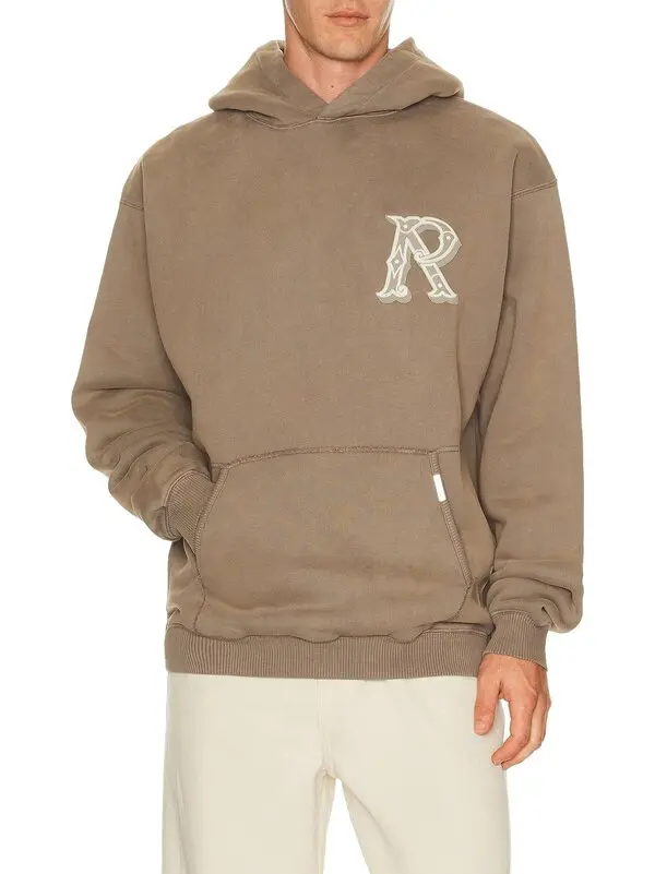 REPRESENT Western Initial Hoodie - Dusty Brown