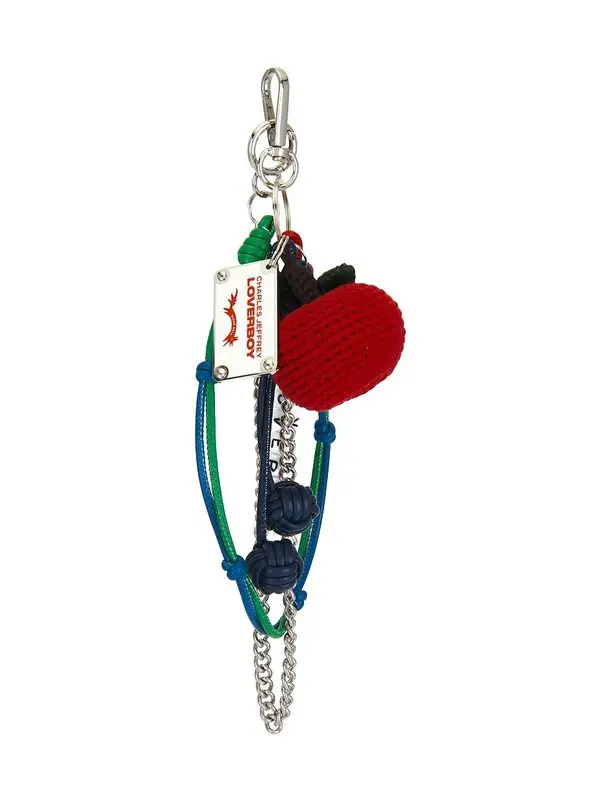 CHARLES JEFFREY Crochet Bag Charm - Apple