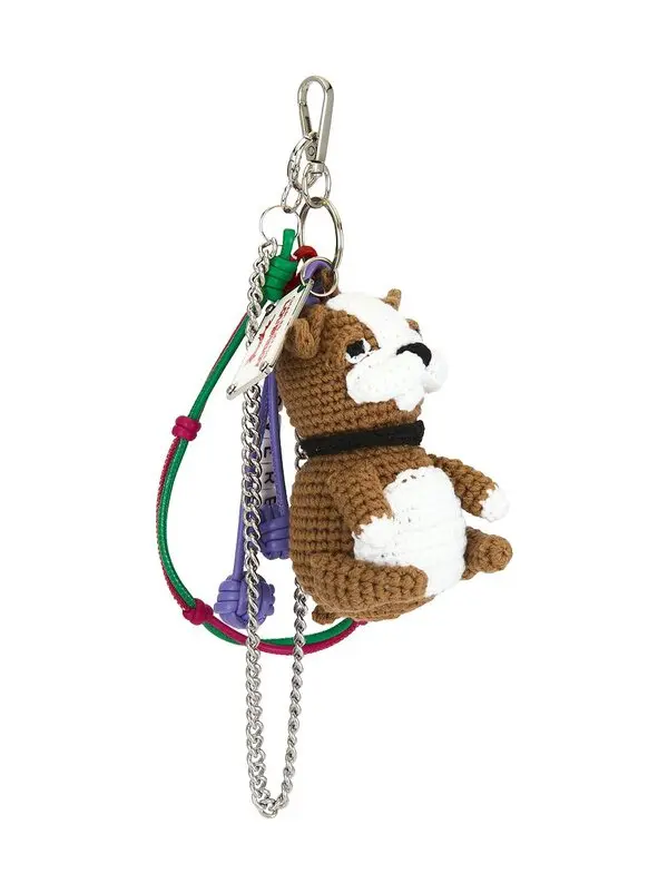 CHARLES JEFFREY Crochet Bag Charm - Bulldog
