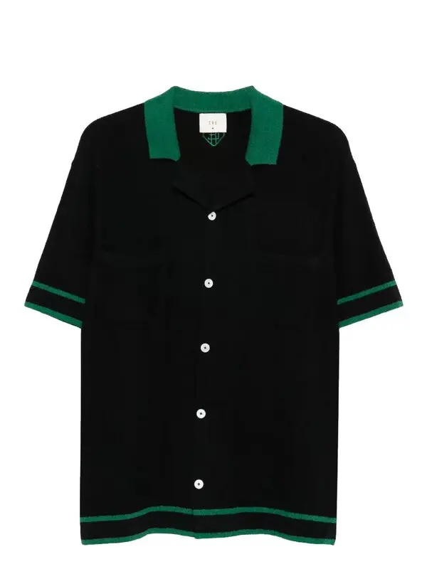 CHE Armando Bouclé Knitted Shirt - Blue