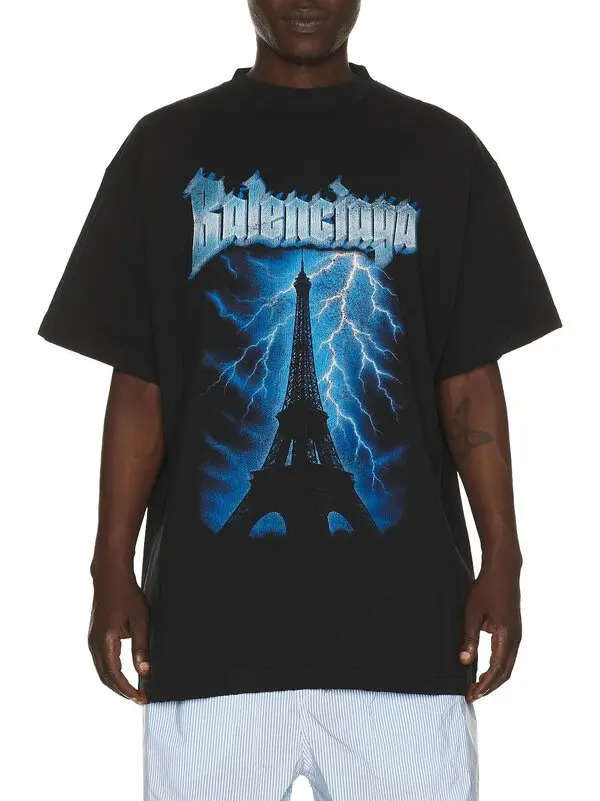 Balenciaga Oversized T-shirt - Black