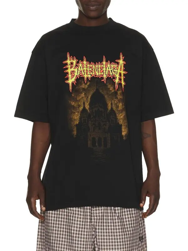 Balenciaga Medium Fitted T-shirt - Black