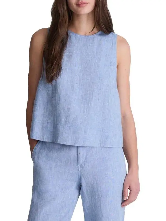 Madewell Suki Sleeveless Linen Top - Sunfaded Blue