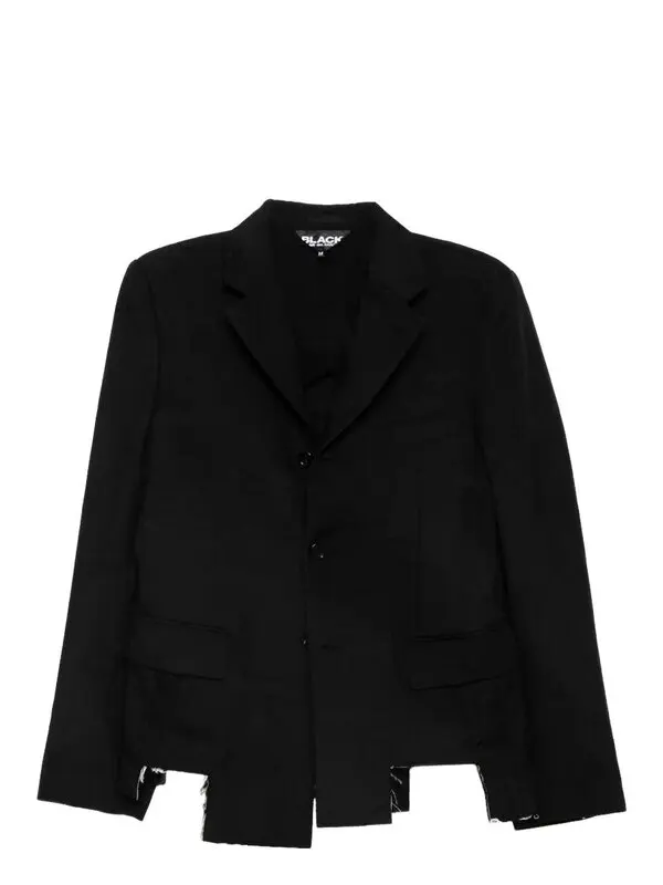 Comme Des Garçons Asymmetric-hem Blazer - Black