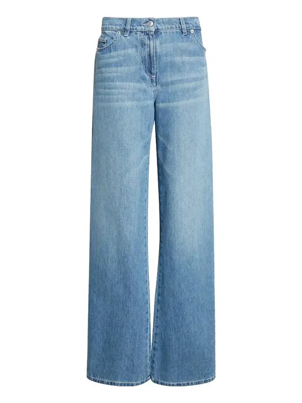JULIE KEGELS Baggy Rigid Denim Jeans - Blue