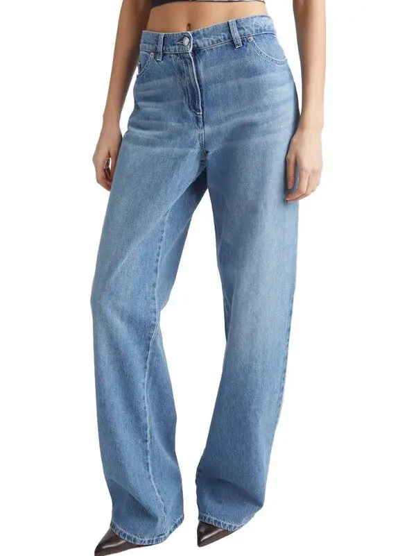 JULIE KEGELS Baggy Rigid Denim Jeans - Blue