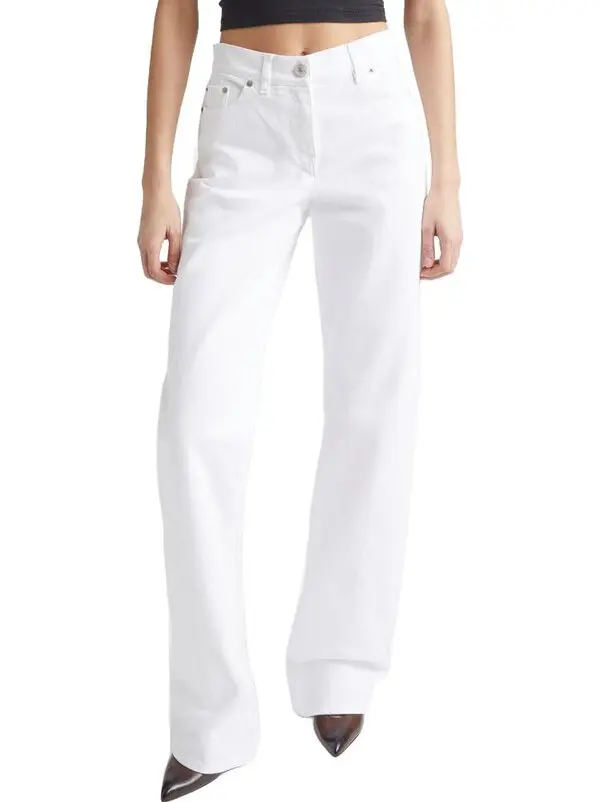 JULIE KEGELS Baggy Rigid Denim Jeans - White