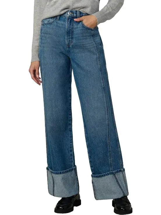 Joe's Jeans The Margot Cuffed Wide-leg Jeans - Classic
