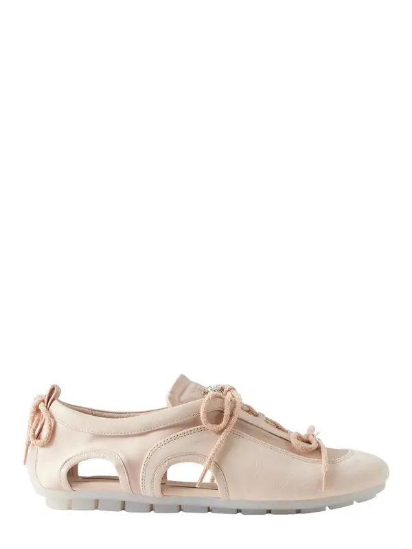 Simone Rocha Ballerina Cutout Satin Sneakers - Pink