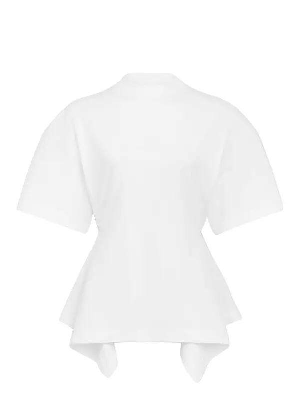 Alaïa Paneled Cotton T-shirt - White