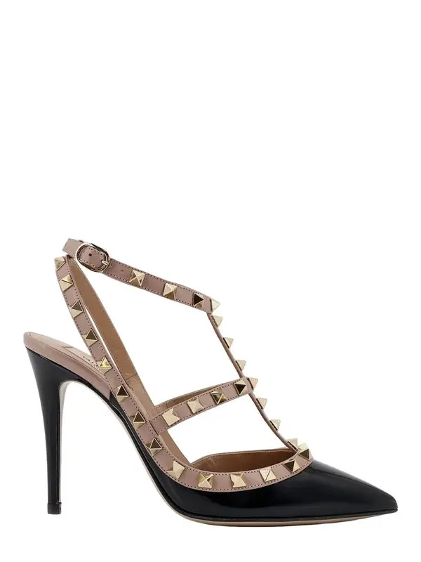 Valentino Garavani Rockstud Patent Leather Pumps - Black