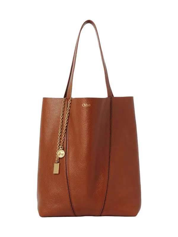 Chloé Spin Leather Shoulder Bag - Brown