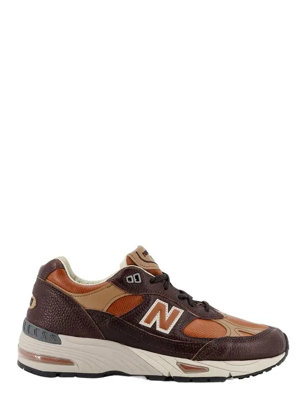 NEW BALANCE 991 Leather Sneakers - Brown