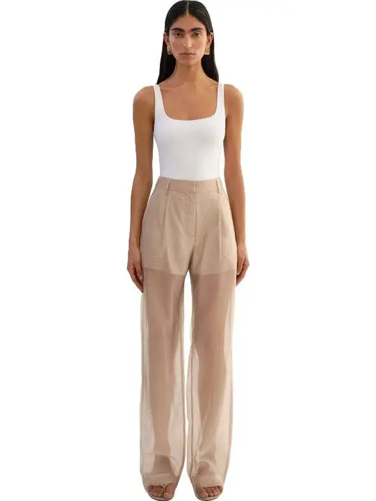 LAMARQUE Aloma Sheer Pants - Beige