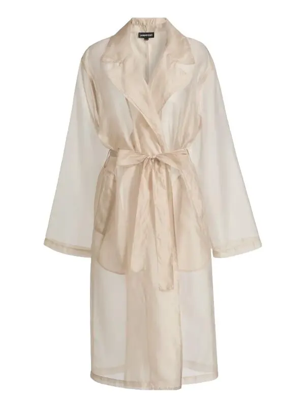LAMARQUE Long Sheer Coat - Beige