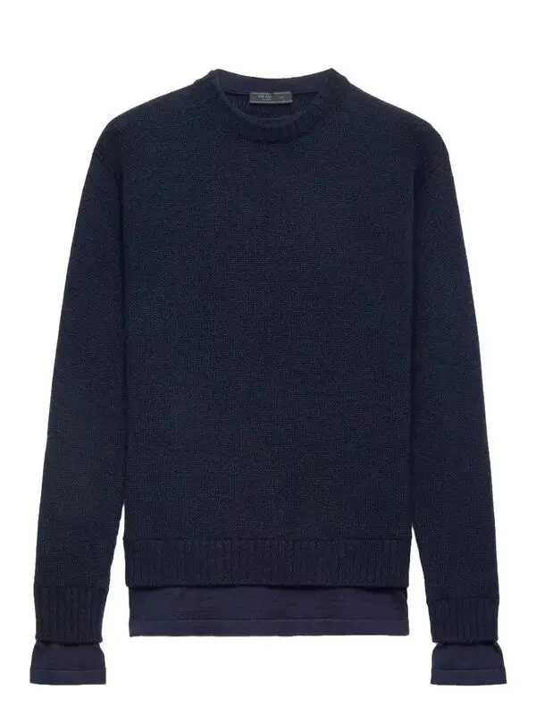 Prada Cashmere Crew-neck Sweater - Blue