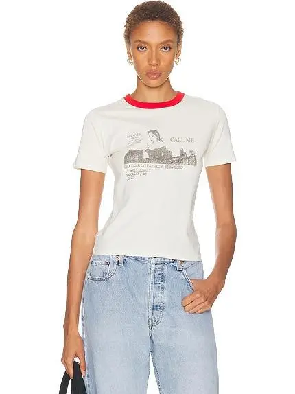 WILLY CHAVARRIA Call Girl" Ringer Tee - Masa