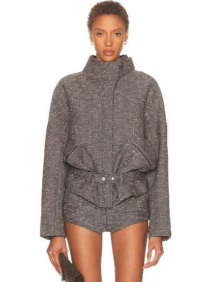 ENTIRE STUDIOS Contrast Aviator Jacket - Brindle