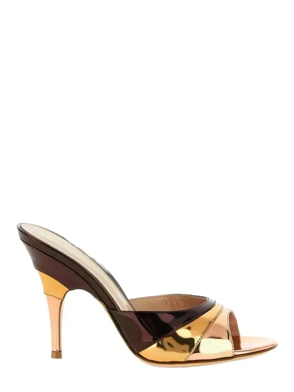 GIANVITO ROSSI Marea Leather Mules - Brown