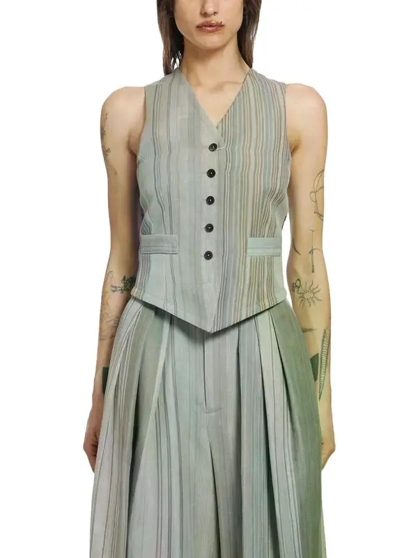 VIVIENNE WESTWOOD Liberty Striped Waistcoat - Grey