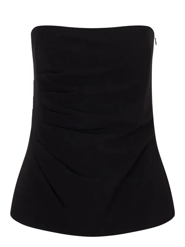 Proenza Schouler Damea Strapless Crepe Top - Black