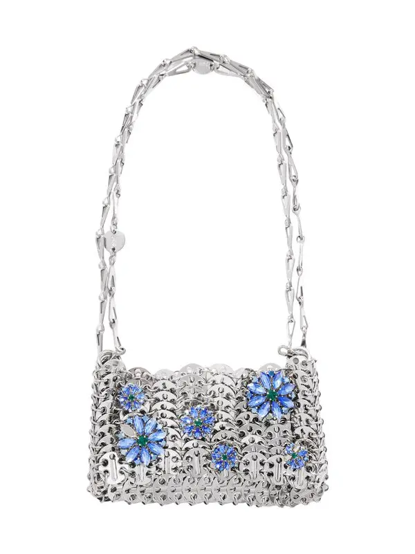 Rabanne Embellished Chainmail Shoulder Bag - Blue