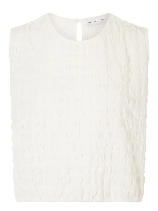 Proenza Schouler White Label Bradley Textured Jersey Tank Top - White