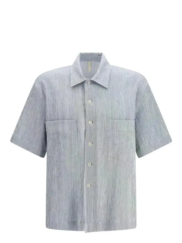 SUNFLOWER Striped Button Shirt - Blue