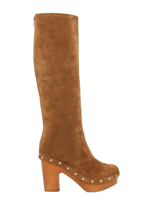 DOLCEVITA Jenny Knee High Boots - Chestnut Suede