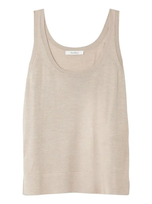 Max Mara Silk And Cashmere-blend Vest - Beige