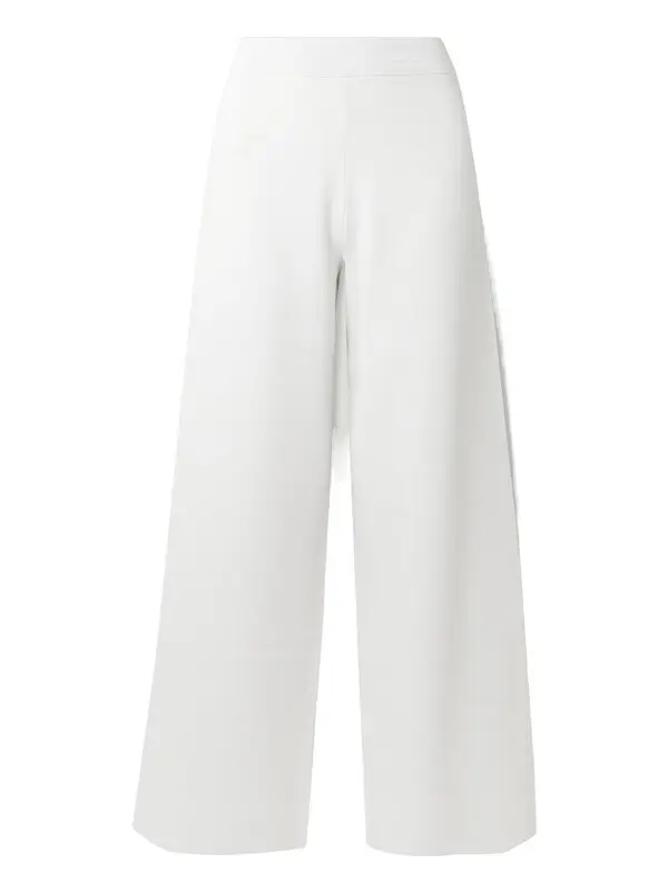 Max Mara Fingere Knitted Wide-leg Pants - White