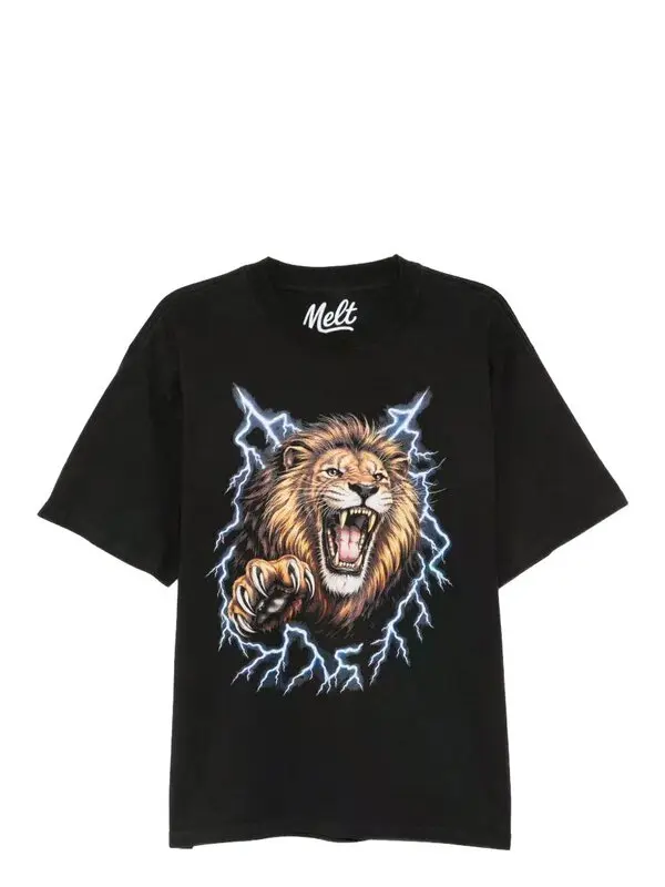 MELT Lion-print T-shirt - Black