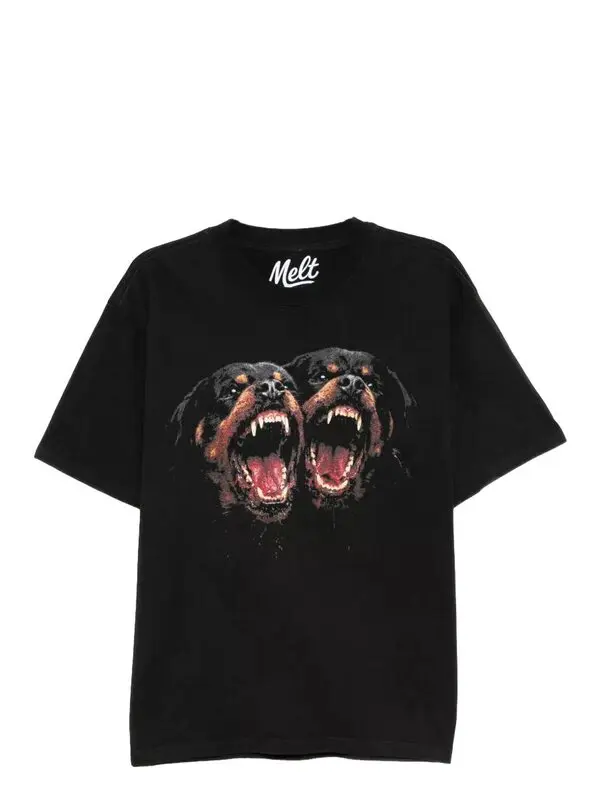 MELT Dog-print T-shirt - Black