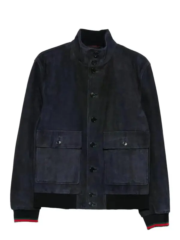 Gucci Leather Pocket Jacket - Blue