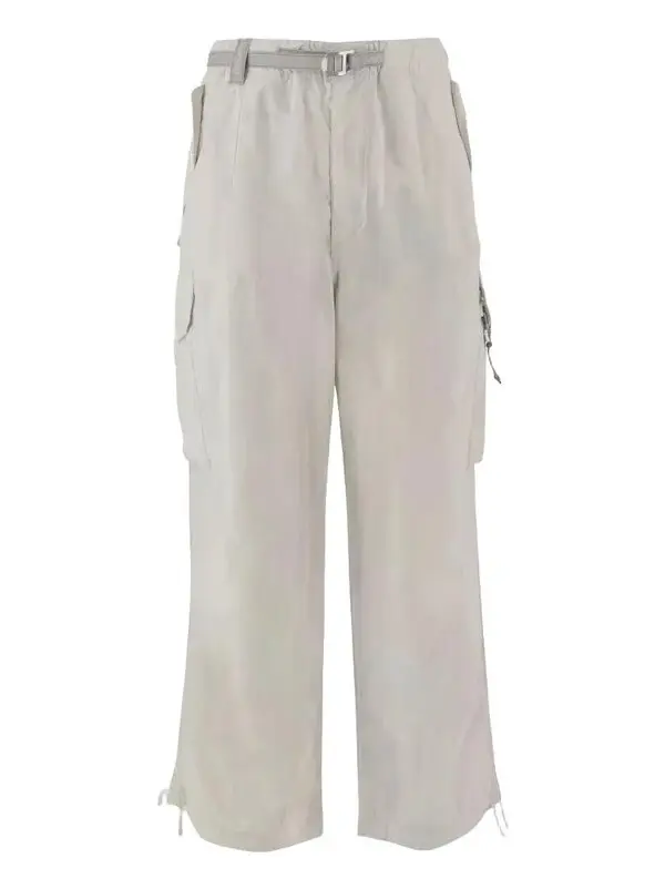 AND WANDER Wide-leg Cargo Trousers - Neutrals