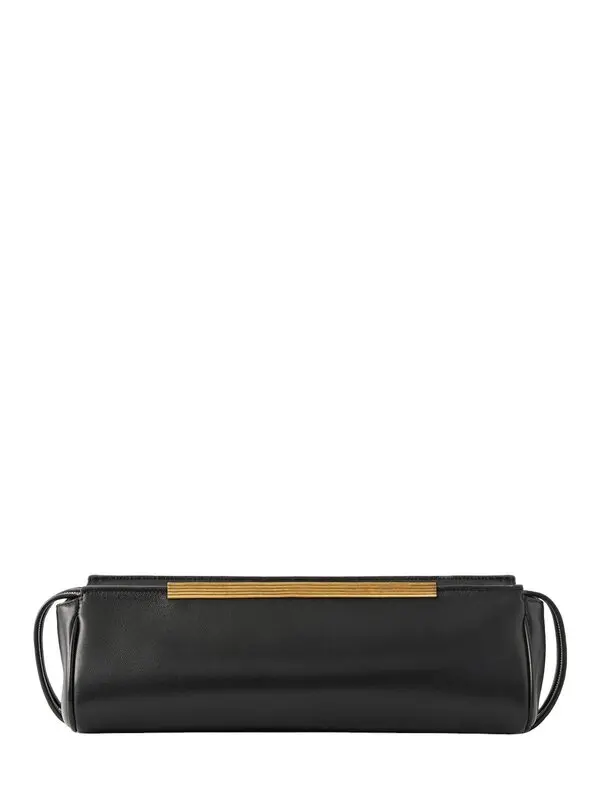 Khaite Nappa Lambskin Evening Clutch - Black