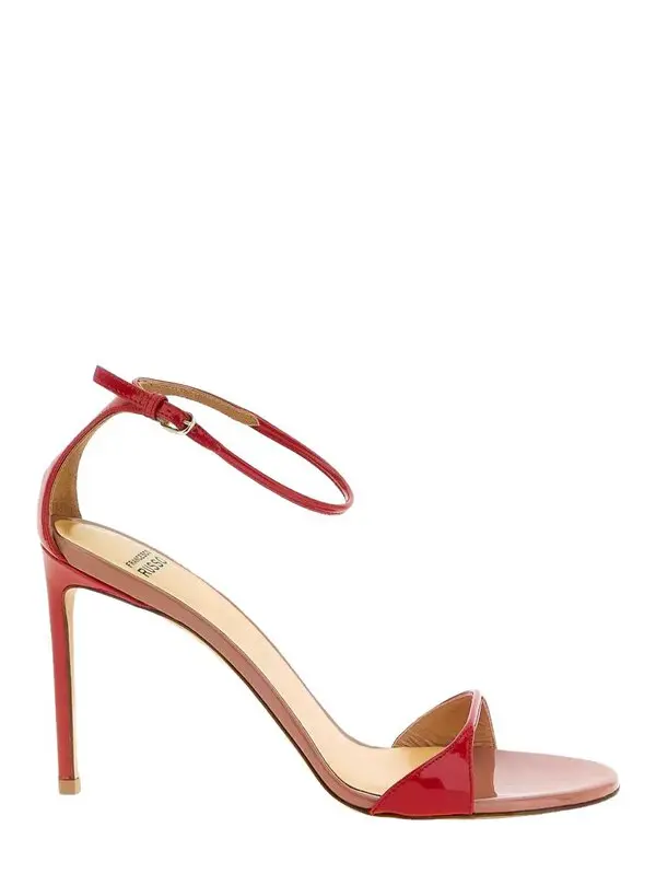 FRANCESCO RUSSO Round-toe Ankle-strap Sandals - Red