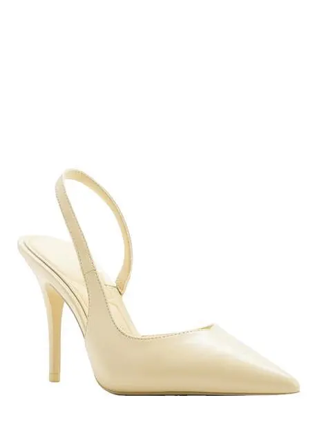 Aldo Pointed Toe Slingback Sandals - Light Yellow