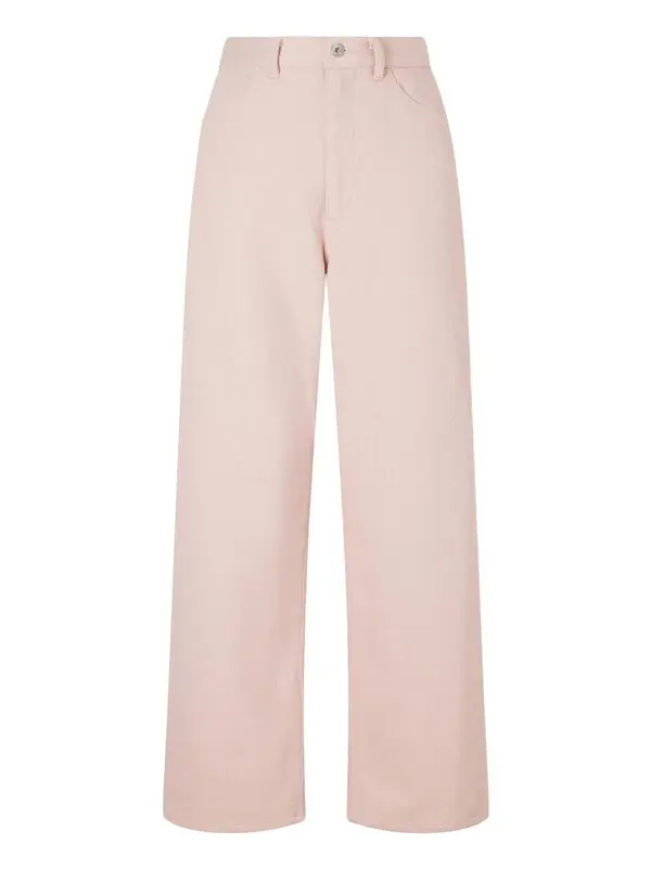 Auralee Wide-leg Silk Denim Jeans - Pink