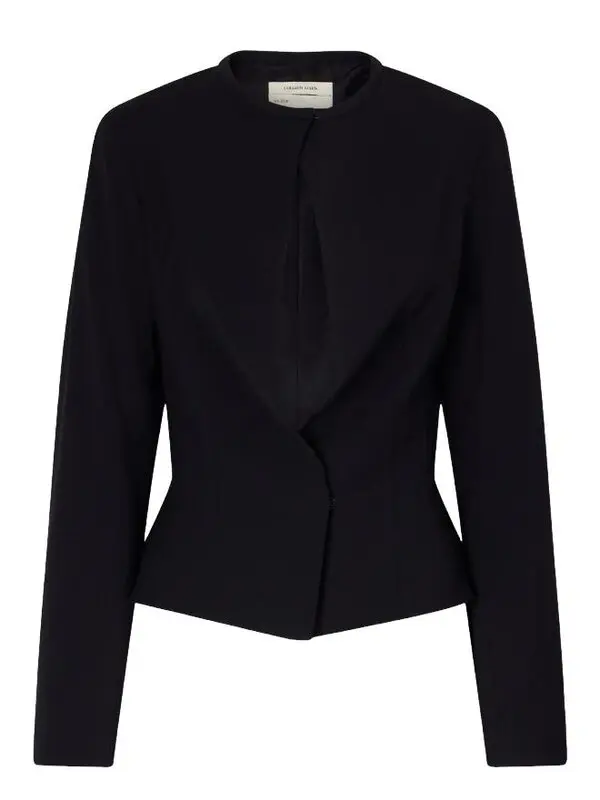 COLLEEN ALLEN Tailored Grain De Poudre Jacket - Black