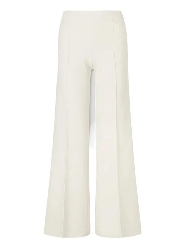 HIGH SPORT Willa Stretch Cotton-blend Wide-leg Pants - Neutrals