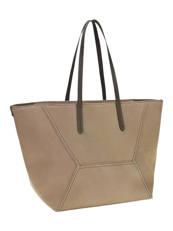 Brunello Cucinelli Stitched Tote Bag - Neutrals