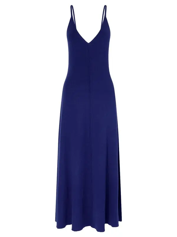 Arch4 Clarbeston Cotton, Silk And Cashmere-blend Maxi Dress - Blue