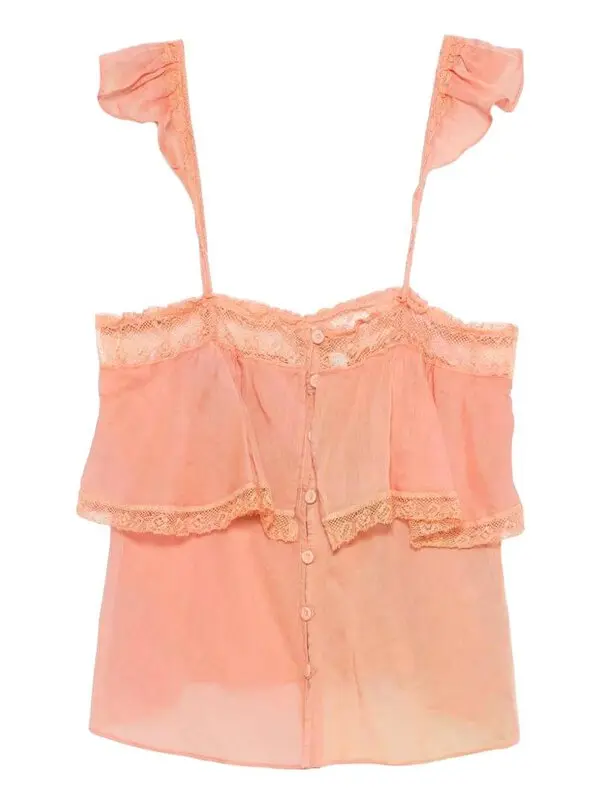FORTE_FORTE Ruffled Detail Blouse - Pink