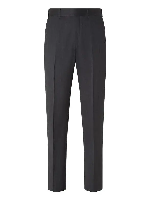 Zegna Couture Flat-front Centoventimila Wool Trousers - Grey