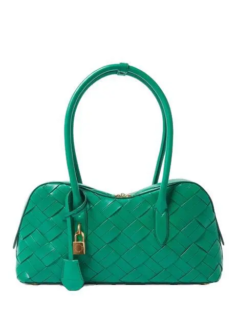 Stella McCartney Stella Ryder Woven Shoulder Bag - Green