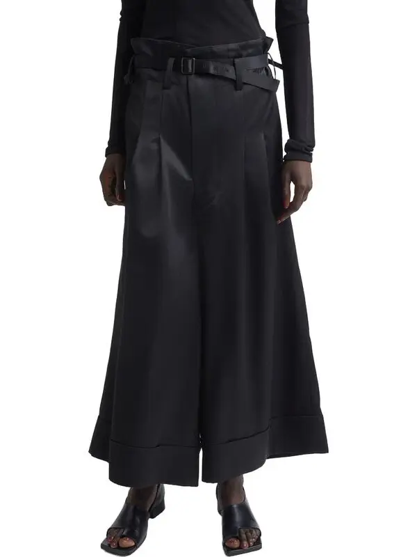 Junya Watanabe Pleated Wide Leg Pants - Black