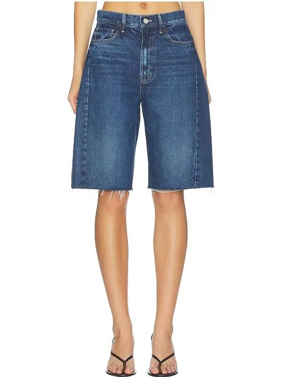 MOTHER The Half-pipe Bermuda Fray Denim Short - Did You Bring Me Anything