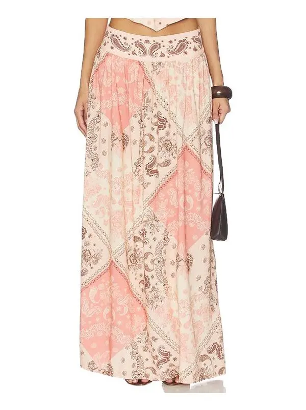 Agua Bendita X Tropic Maxi Skirt - Pink